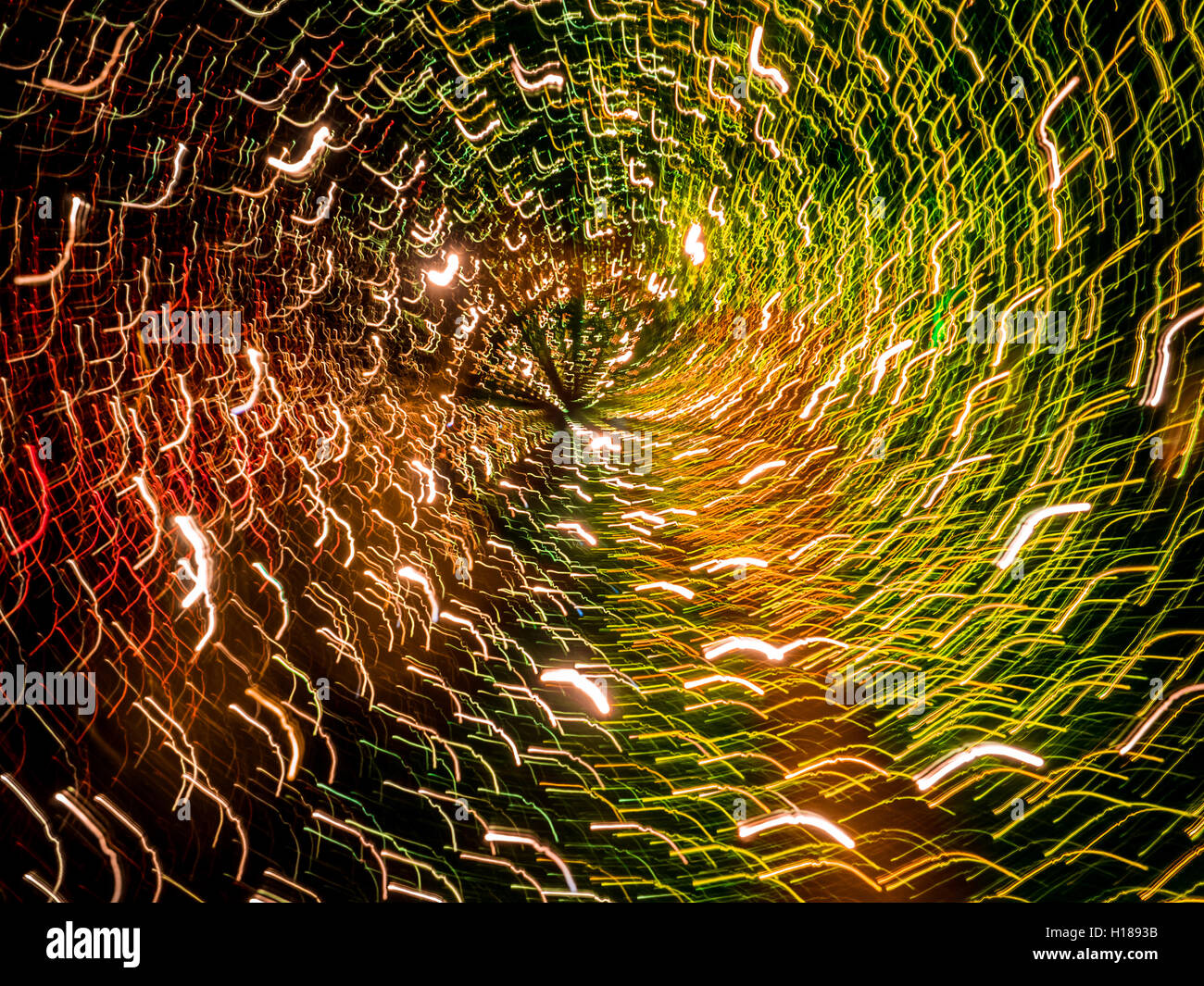 Picture of red and yellow random abstract light trails bokeh Stock ...