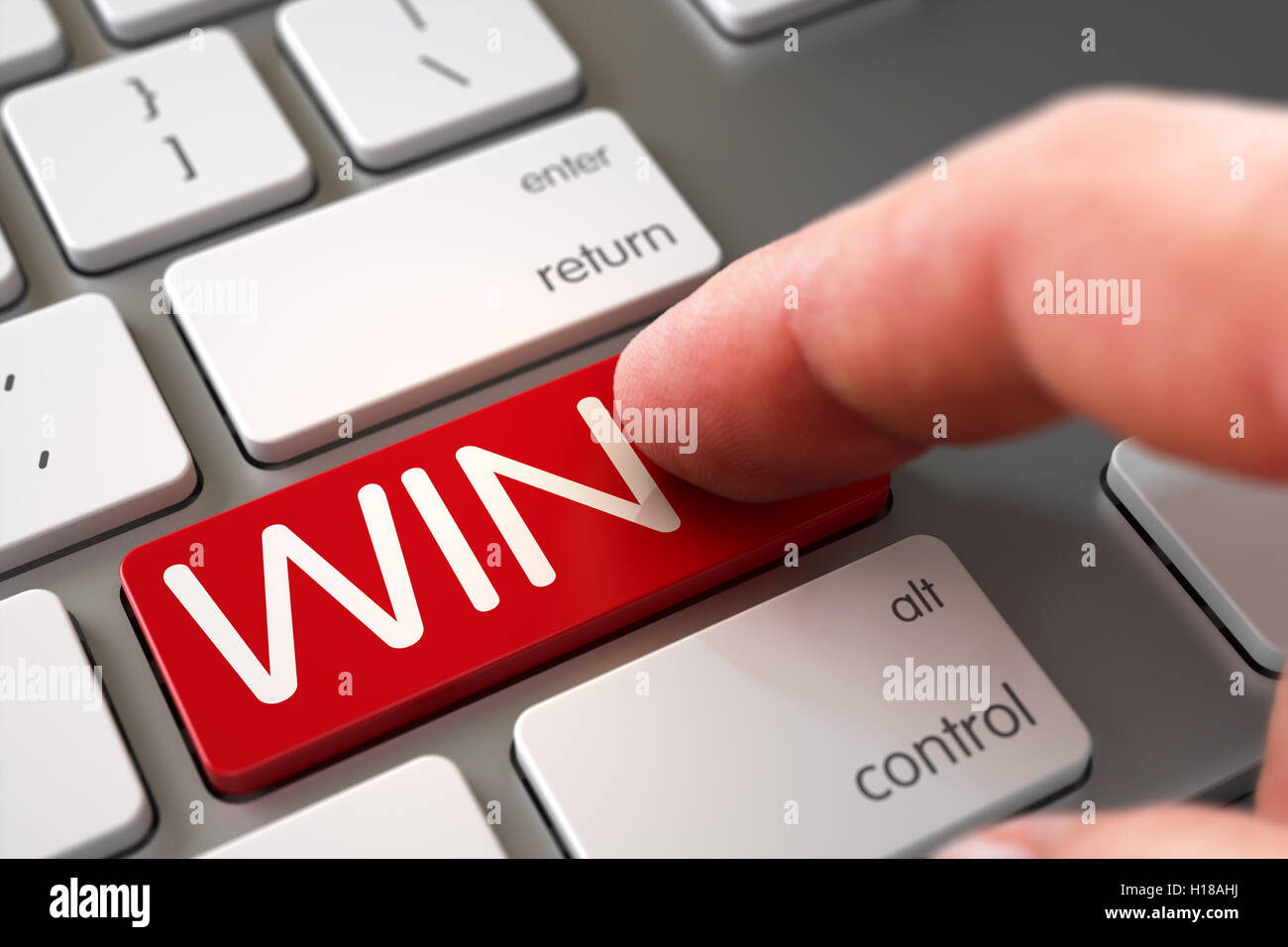 WIN - Keyboard Key Concept. 3D Stock Photo - Alamy