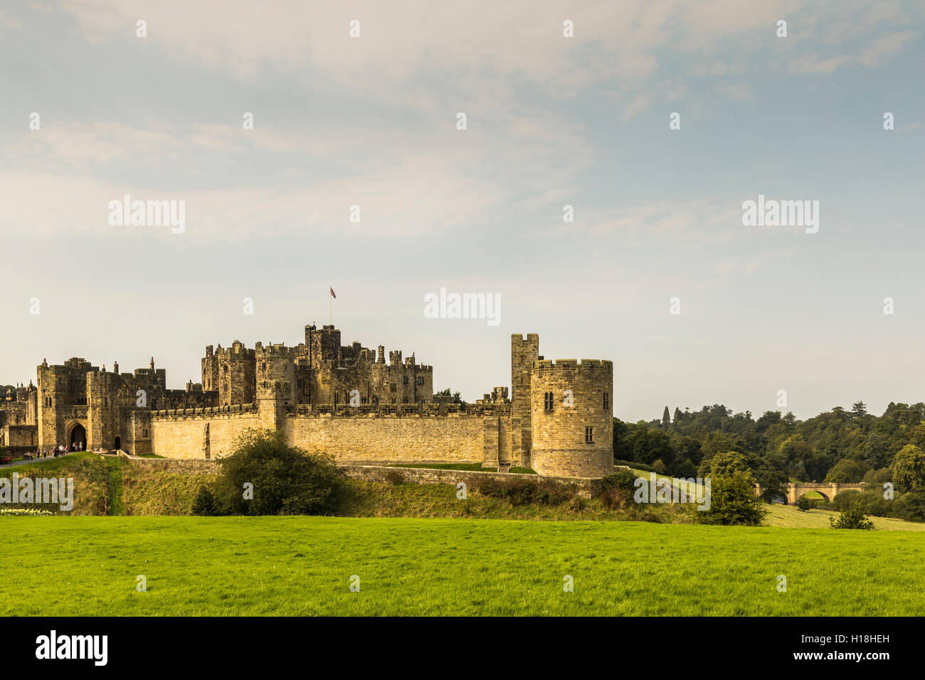 Alnwick castle river aln in hi-res stock photography and images - Alamy