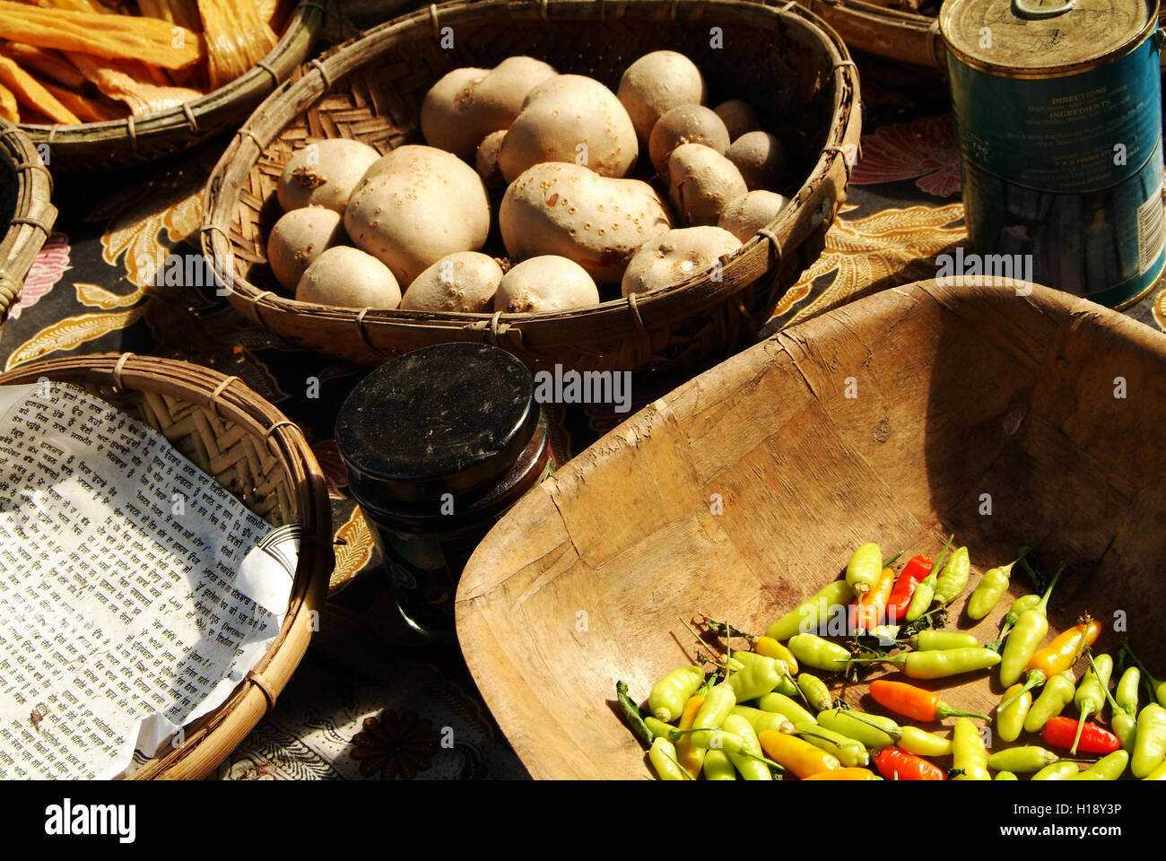 photo of spices on a table Stock Photo - Alamy