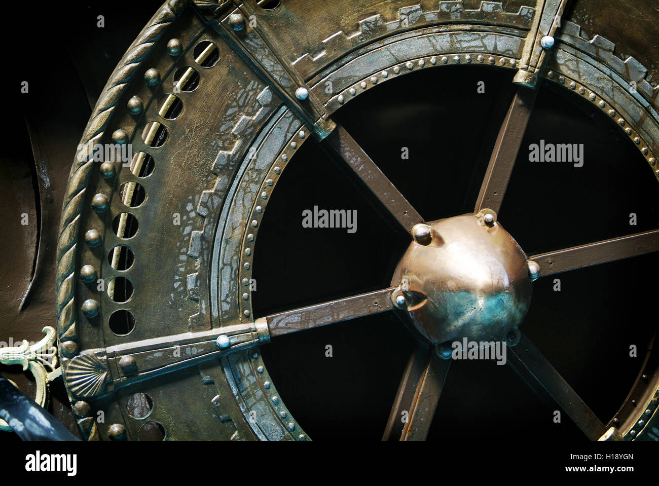 LONDON, UK - 14TH JULY 2013: A close-up photo of a wheel detail in The ...