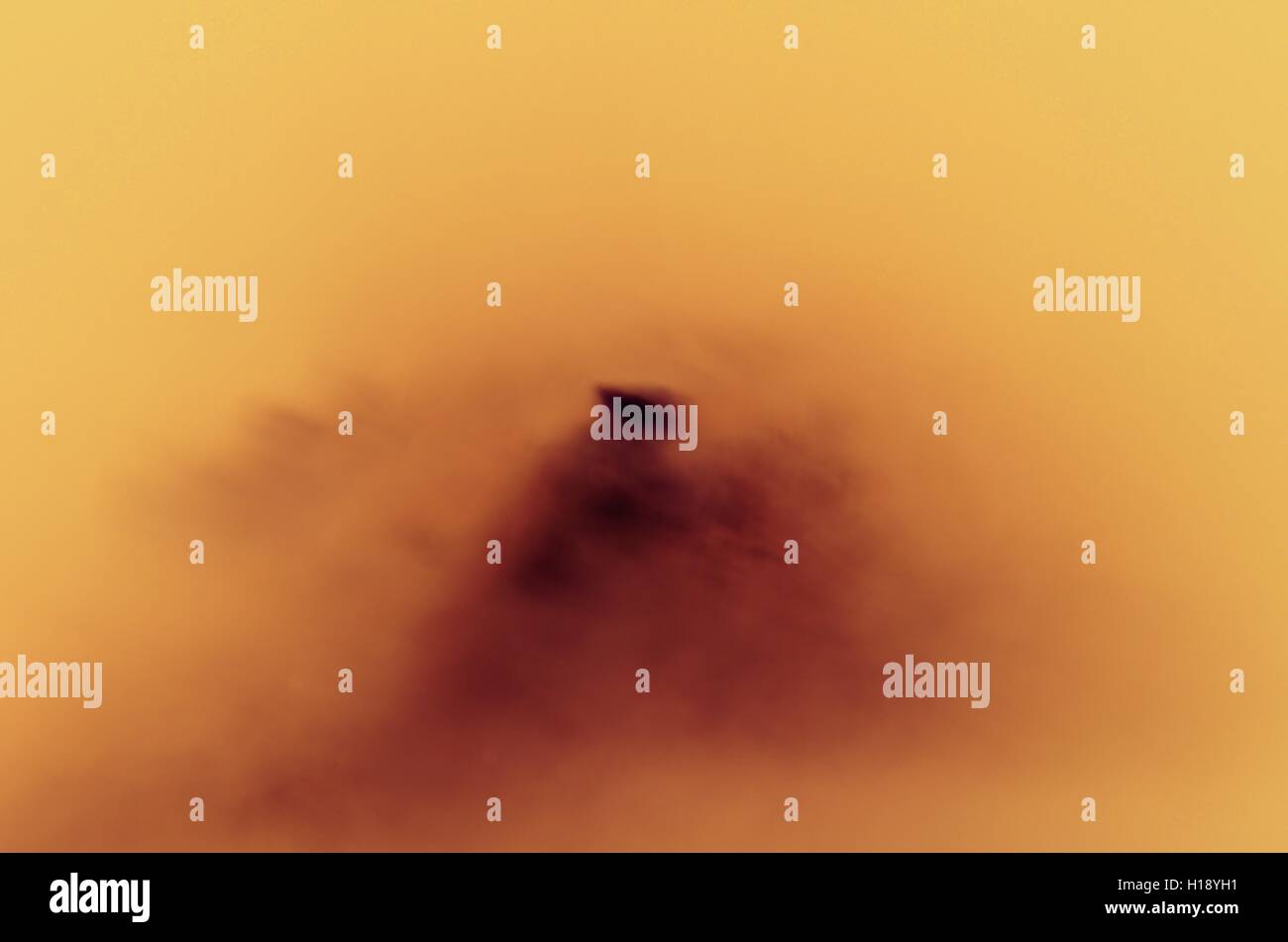 Light painting. A small light source in the compartment, the blue wall ...