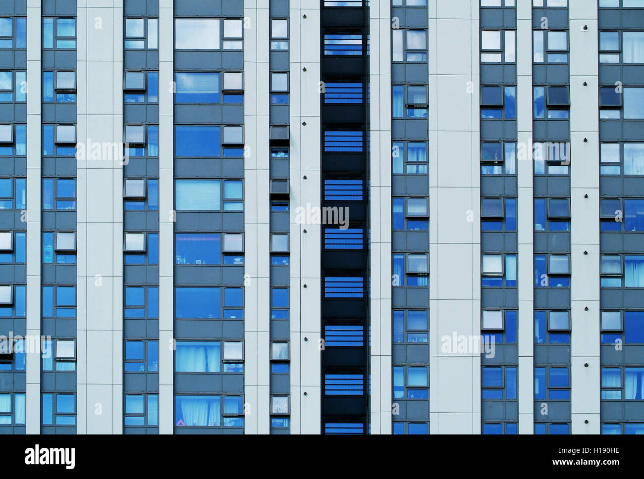 patterned exterior of a tall block in London Stock Photo - Alamy
