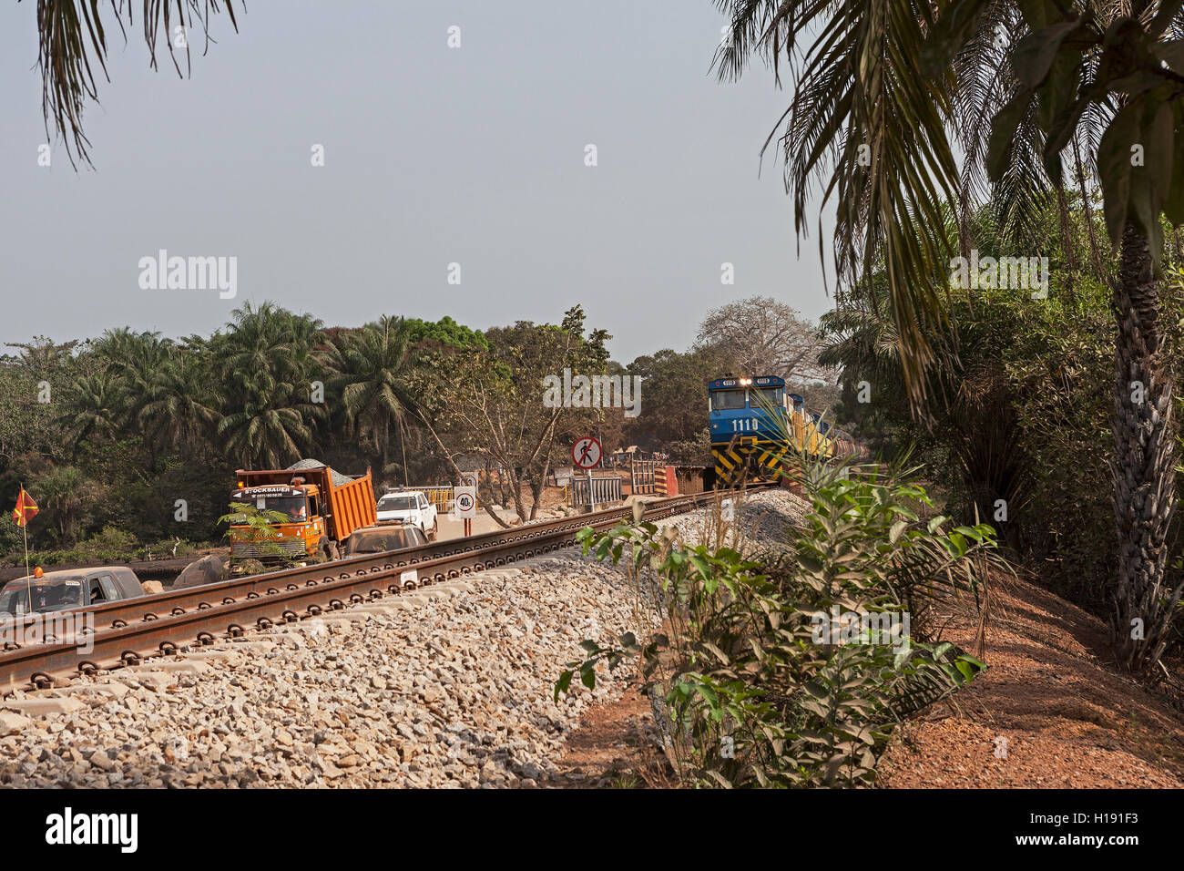 Operations for transporting and managing iron ore. Full iron ore train ...