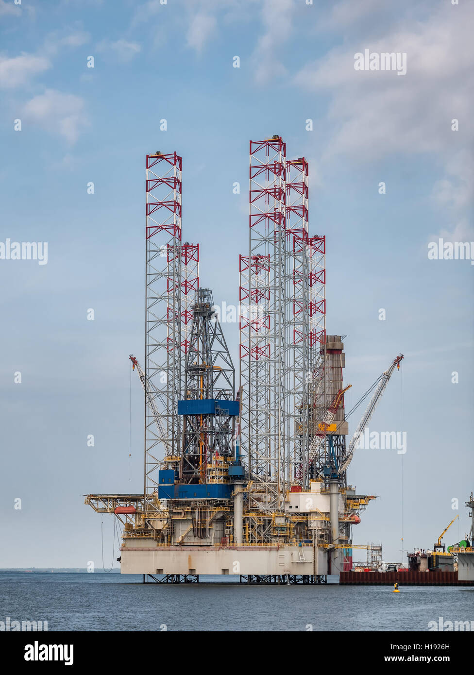 Oil rig in Esbjerg harbor in Denmark Stock Photo - Alamy