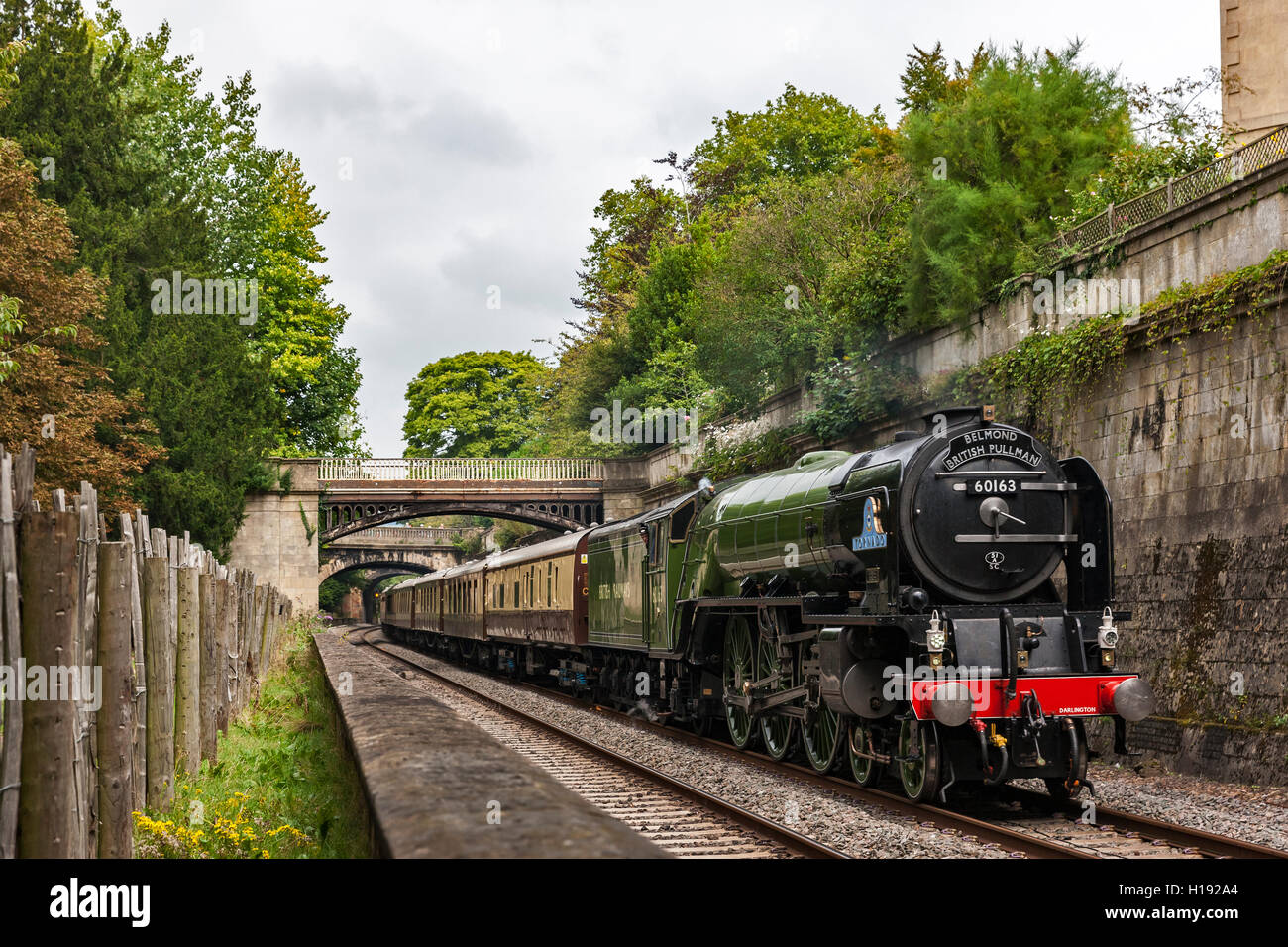 The British Pullman Steaming Through Bath Sydney Gardens Stock Photo ...