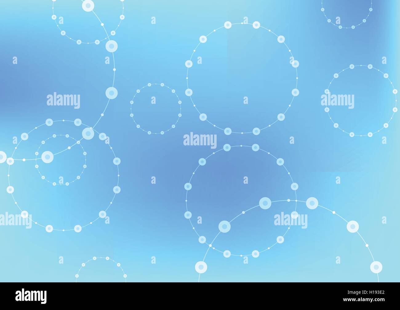 Bright blue tech circles abstract background. Vector design Stock ...