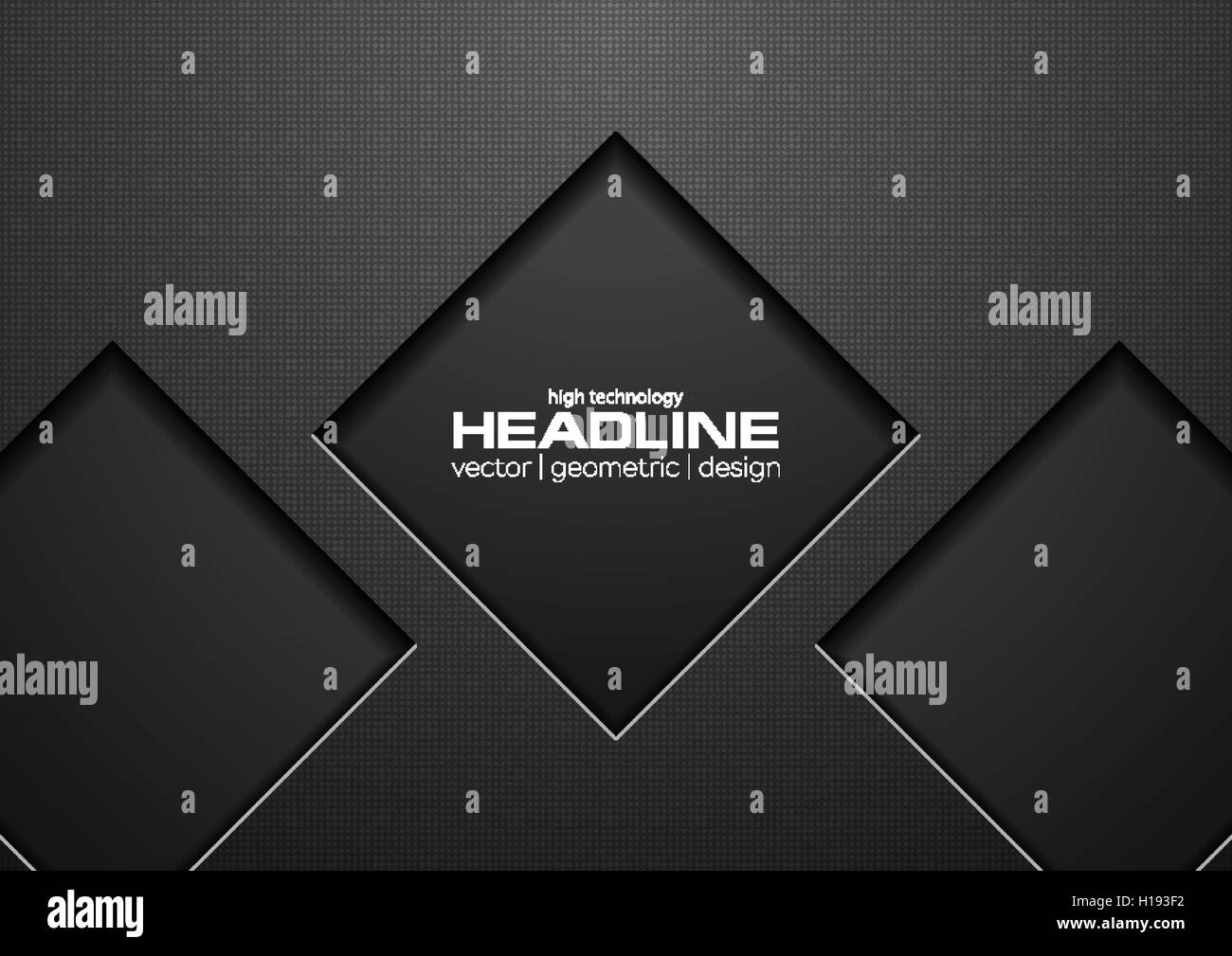 Abstract black geometric concept squares graphic design. Vector ...