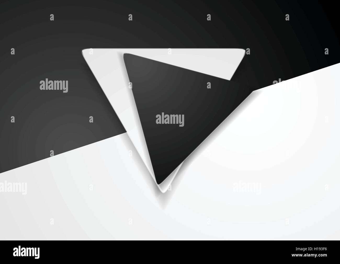 Black and white corporate geometric background with triangle label ...