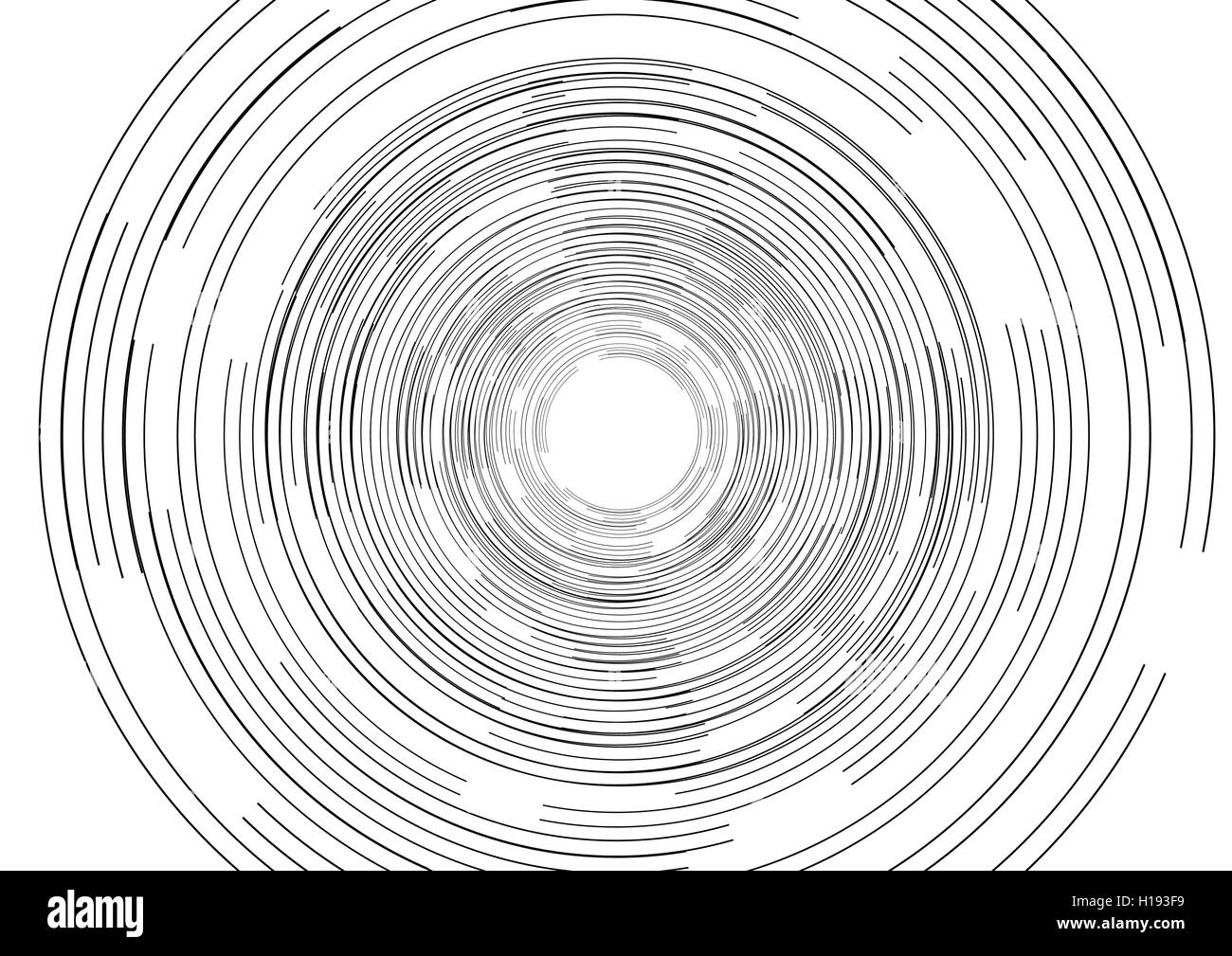 Black round tech circles outline drawing design. Vector background ...