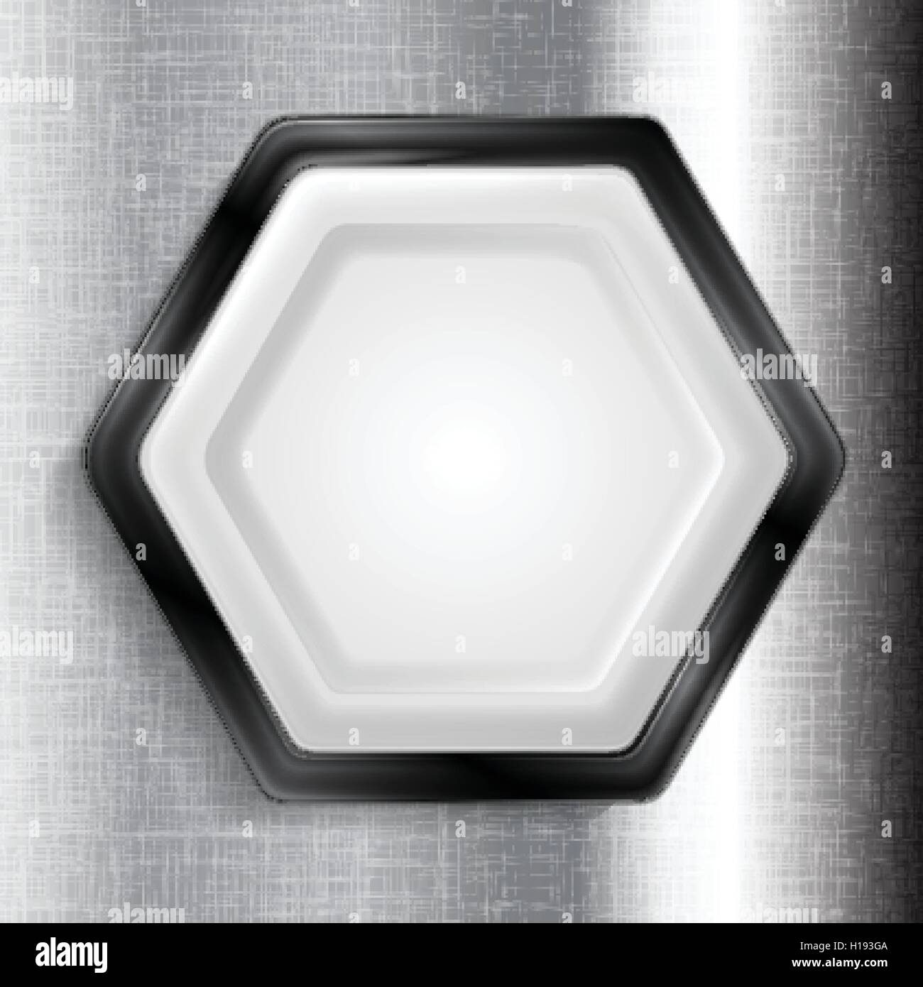 Abstract metallic hexagon label. Vector graphic design Stock Vector ...