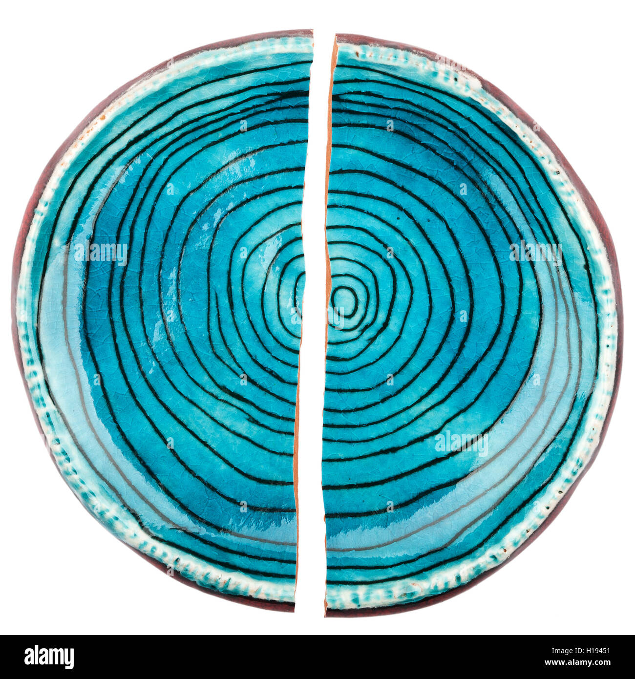 Broken ceramic plate isolated on white background Stock Photo - Alamy