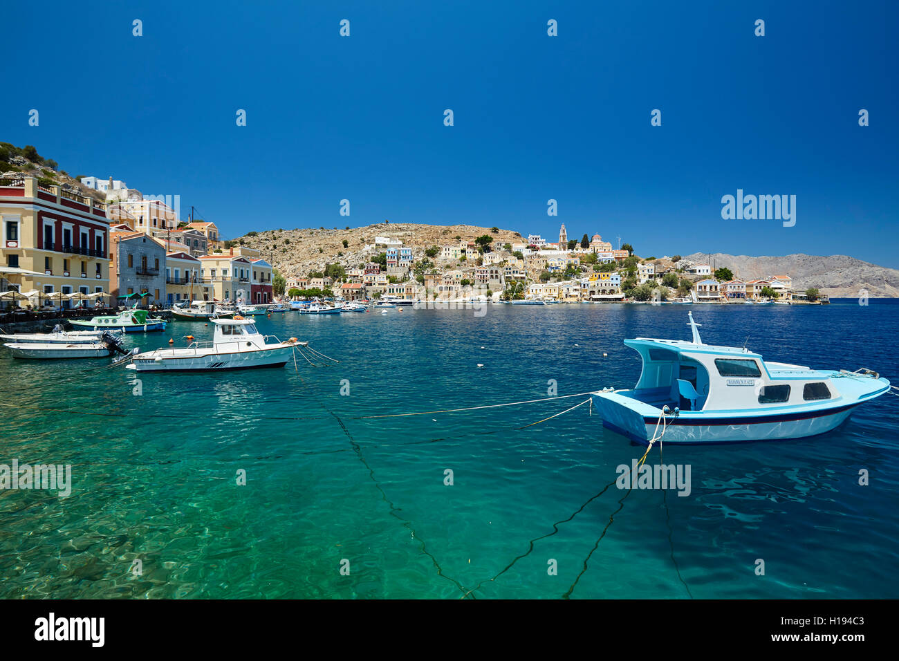 Symi harbour, Rhodes Stock Photo - Alamy