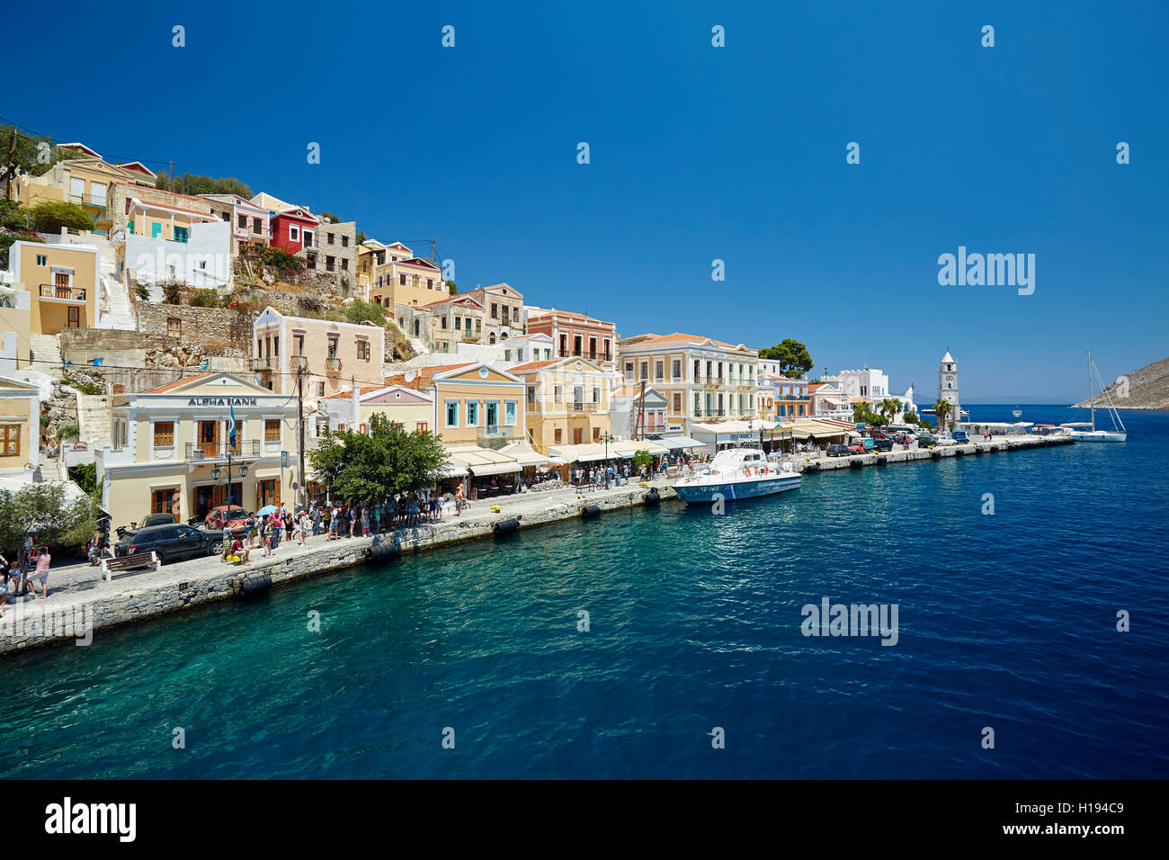 Symi harbour, Rhodes Stock Photo - Alamy