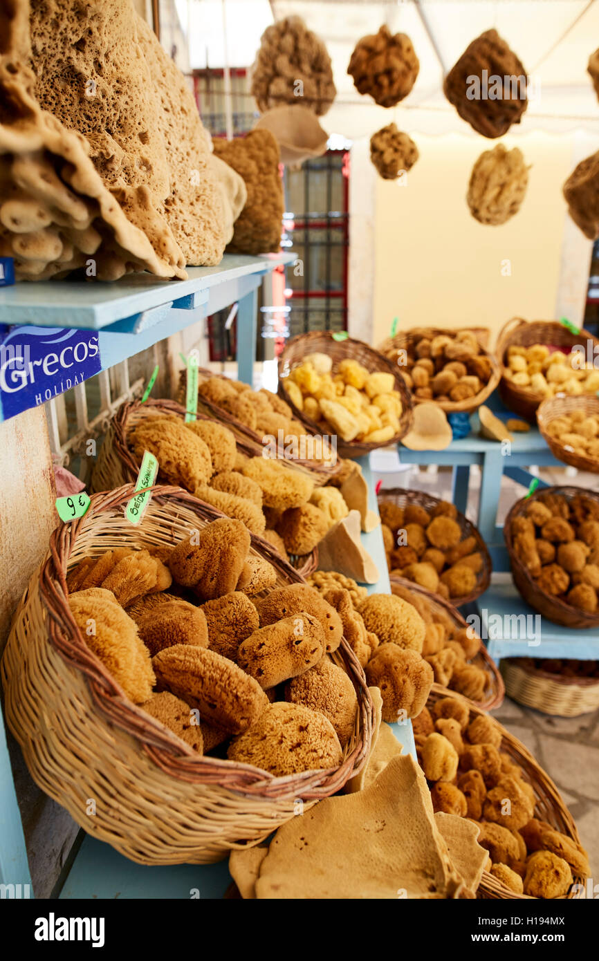 Shop selling sponges, Symi Rhodes Stock Photo - Alamy