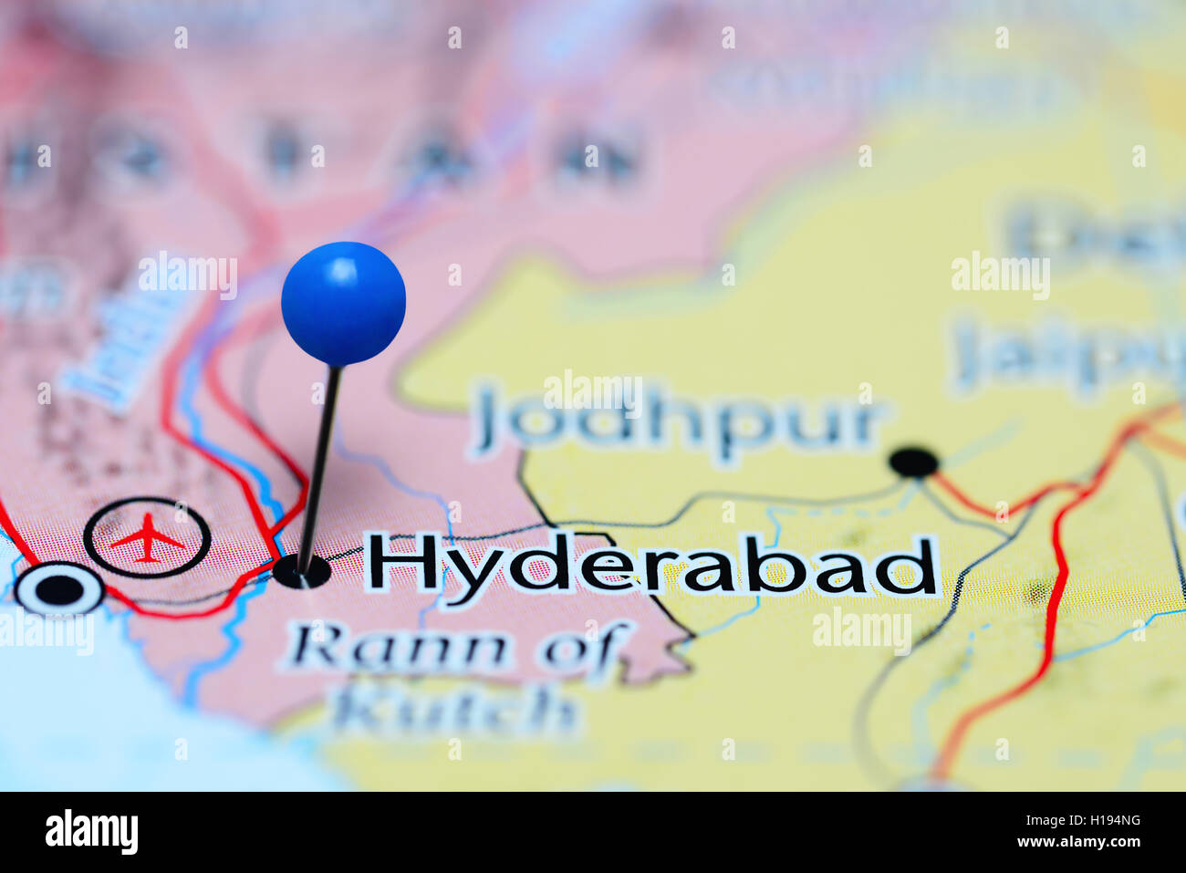 Hyderabad map hi-res stock photography and images - Alamy