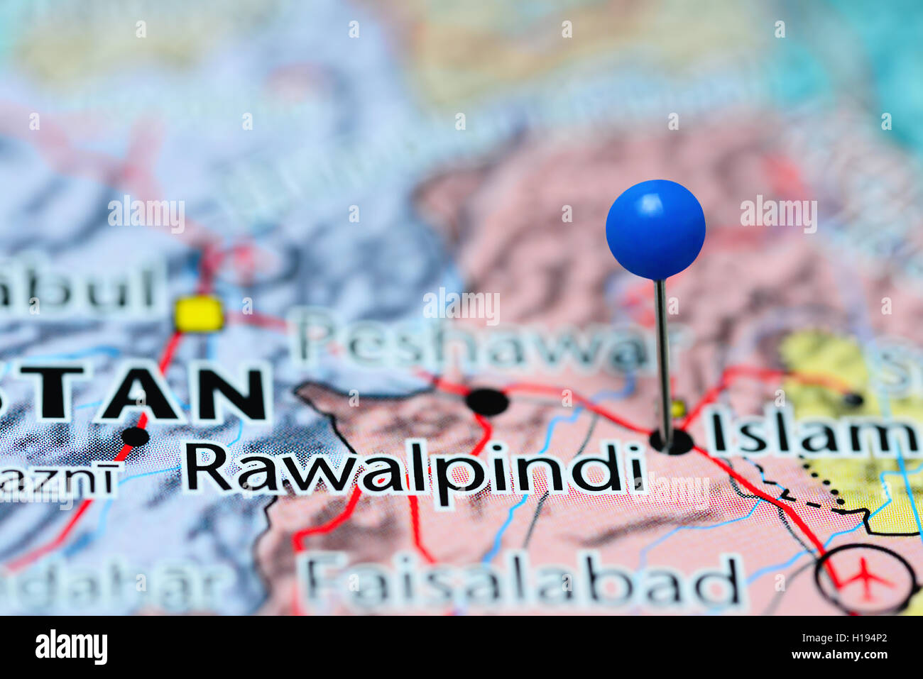 Rawalpindi map hi-res stock photography and images - Alamy