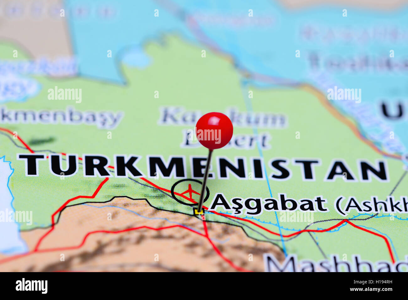Turkmenistan ashgabat map hi-res stock photography and images - Alamy