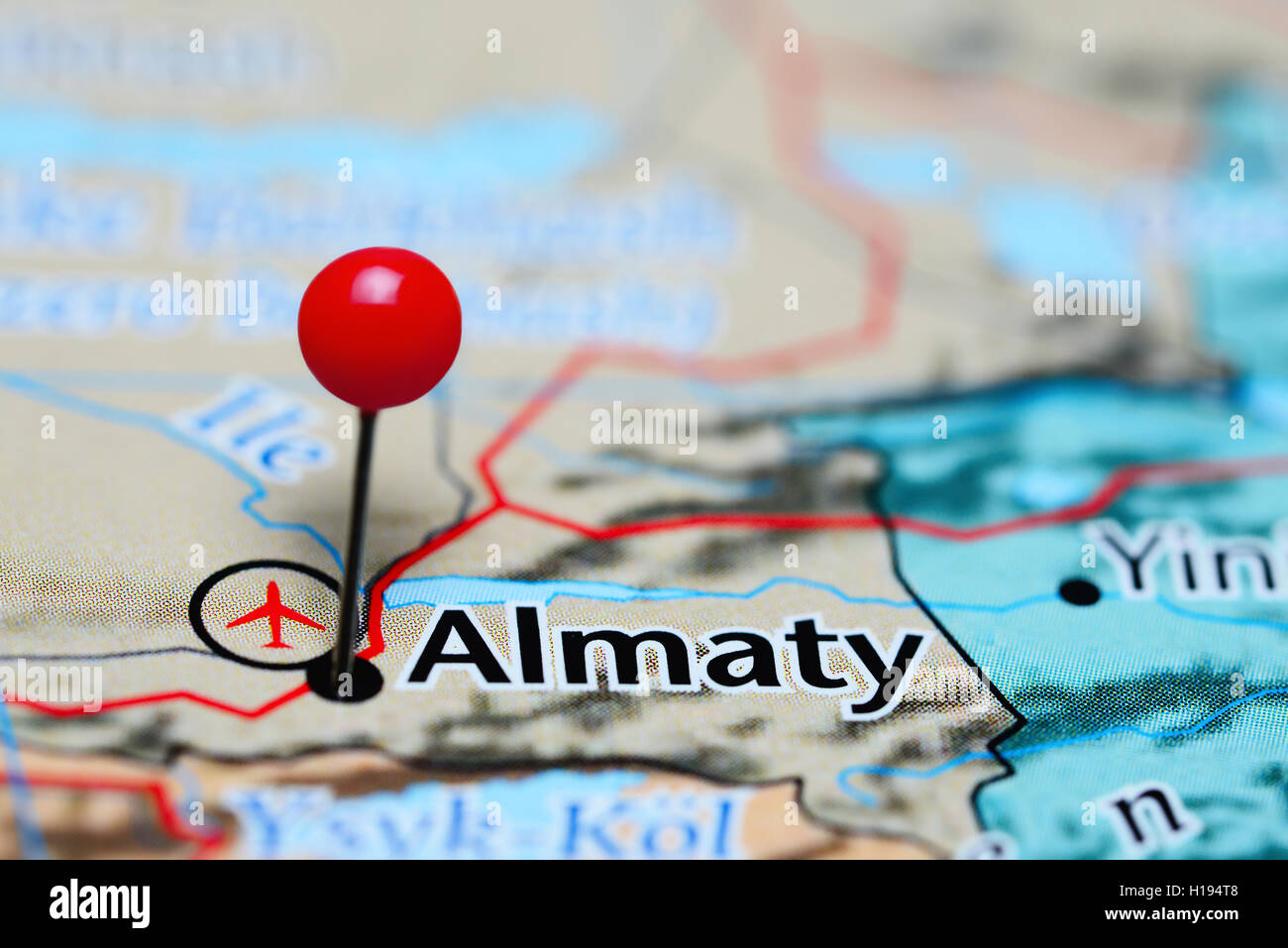 Almaty map hi-res stock photography and images - Alamy