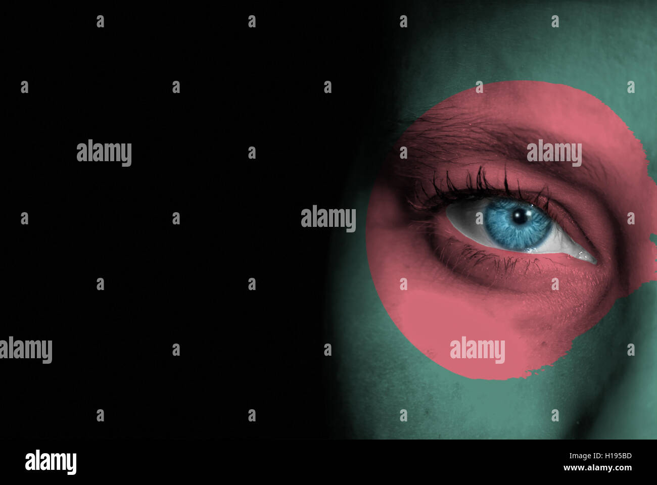 Human face painted flag bangladesh hi-res stock photography and images ...
