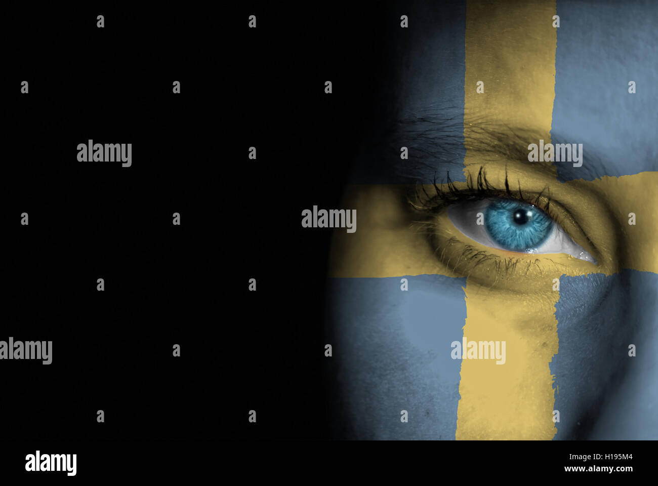 Swedish flag face hi-res stock photography and images - Alamy