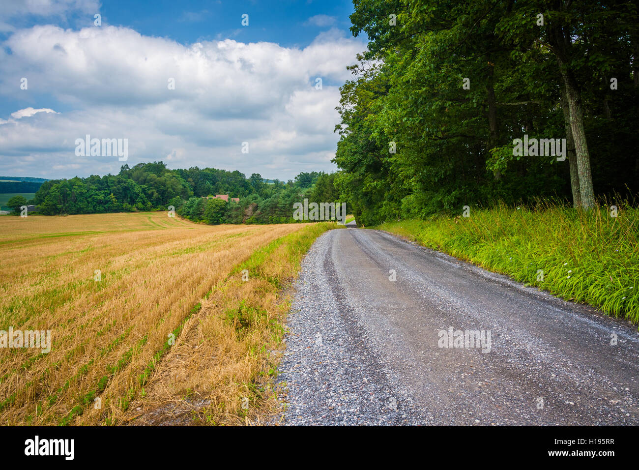 Dirt road and fields in rural Baltimore County, Maryland Stock Photo - Alamy