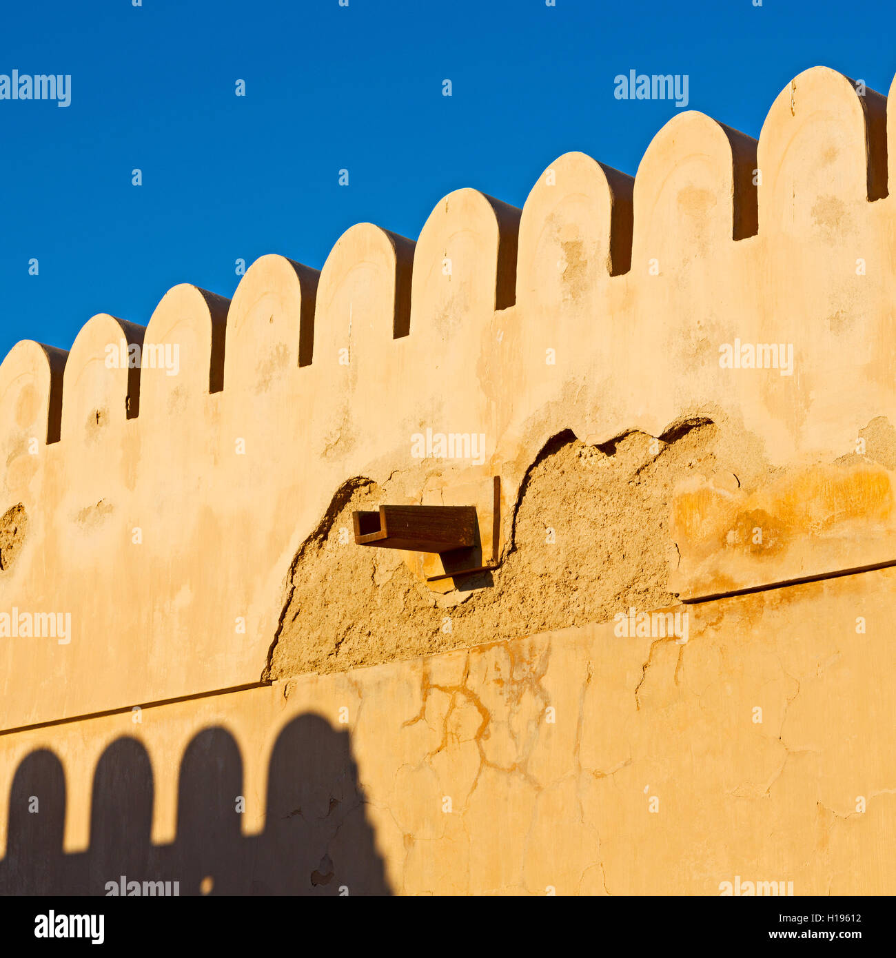 fort battlesment sky and star brick in oman muscat the old defensive ...