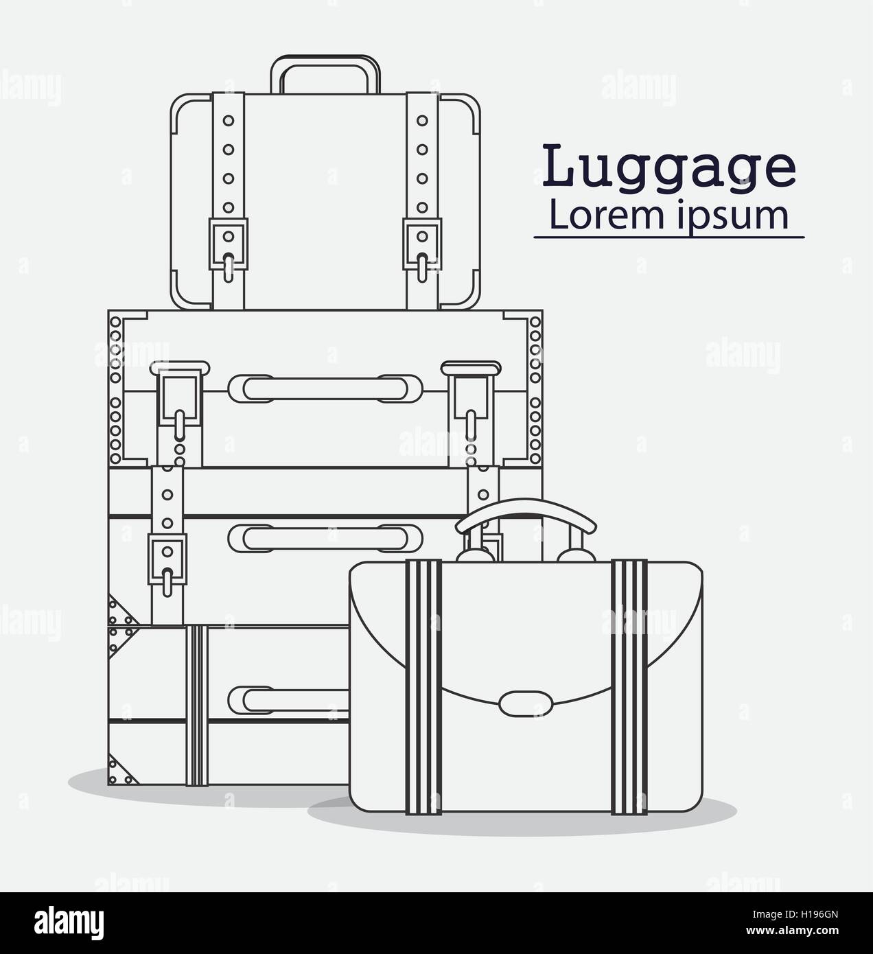 Bags of baggage and luggage concept Stock Vector Image & Art - Alamy