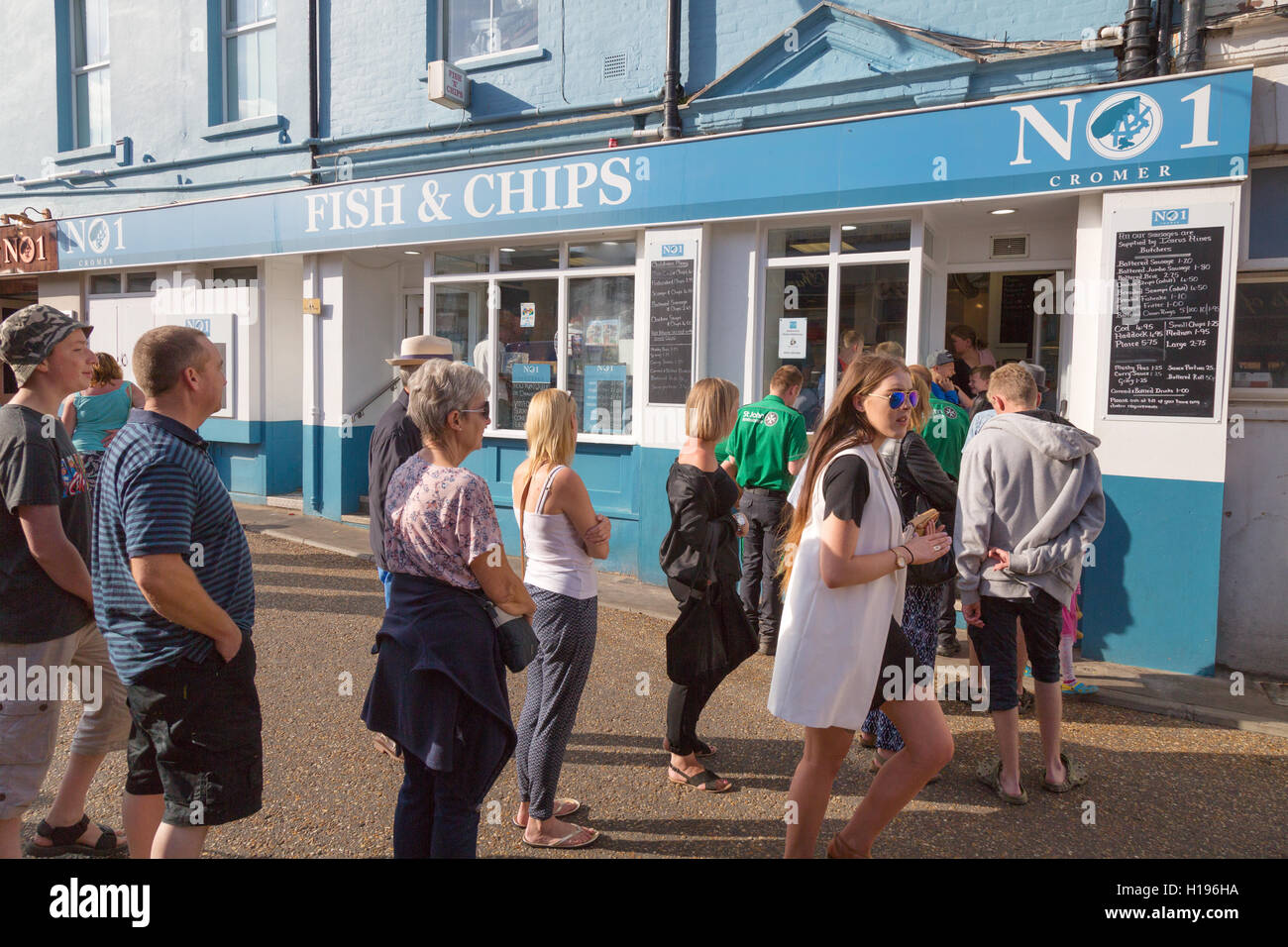 Fish and chip shop UK - A queue outside the No 1 Fish and Chip shop ...