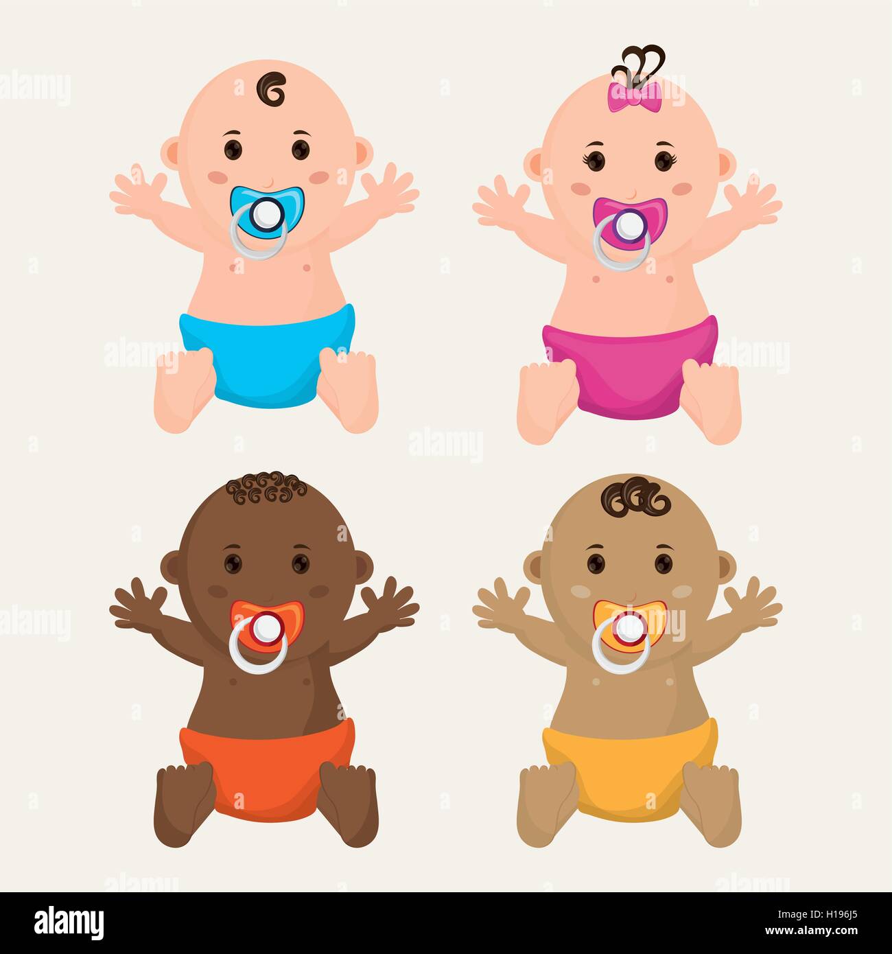 Baby boy and girl cartoon design Stock Vector Image & Art - Alamy