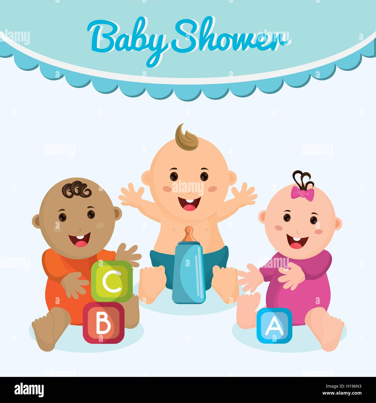 Baby boy and girl cartoon design Stock Vector Image & Art - Alamy