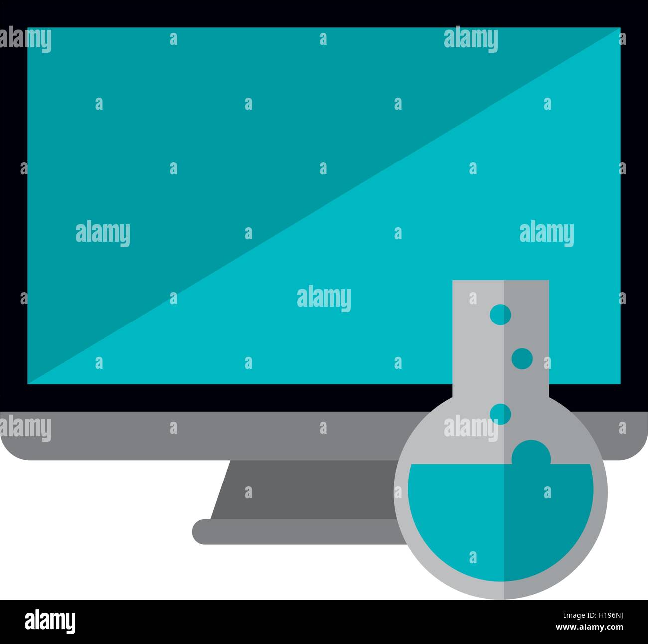 computer and chemistry flask icon Stock Vector Image & Art - Alamy