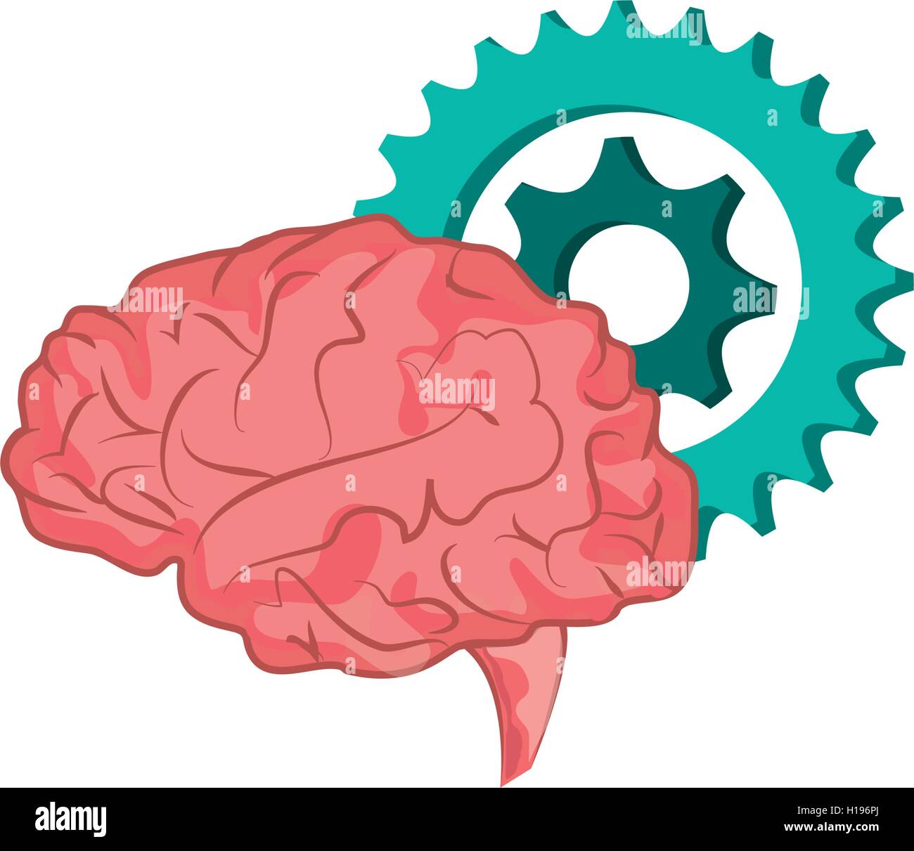 brain and gears icon Stock Vector Image & Art - Alamy
