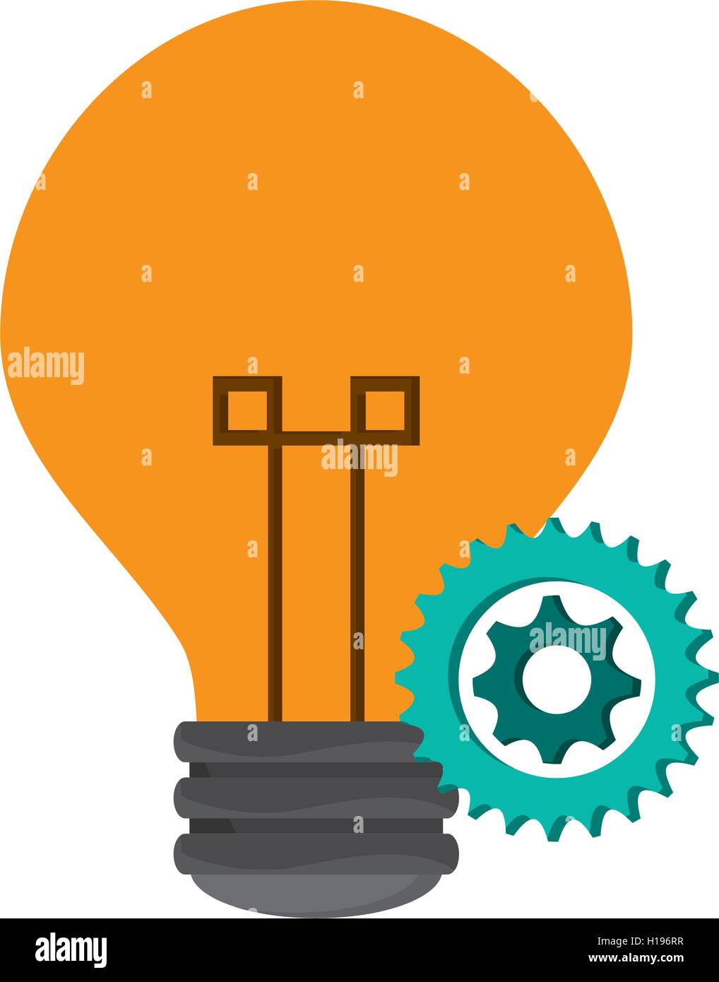 lightbulb and gears icon Stock Vector Image & Art - Alamy