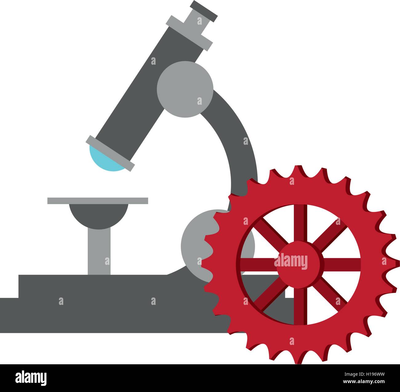 microscope and gears icon Stock Vector Image & Art - Alamy