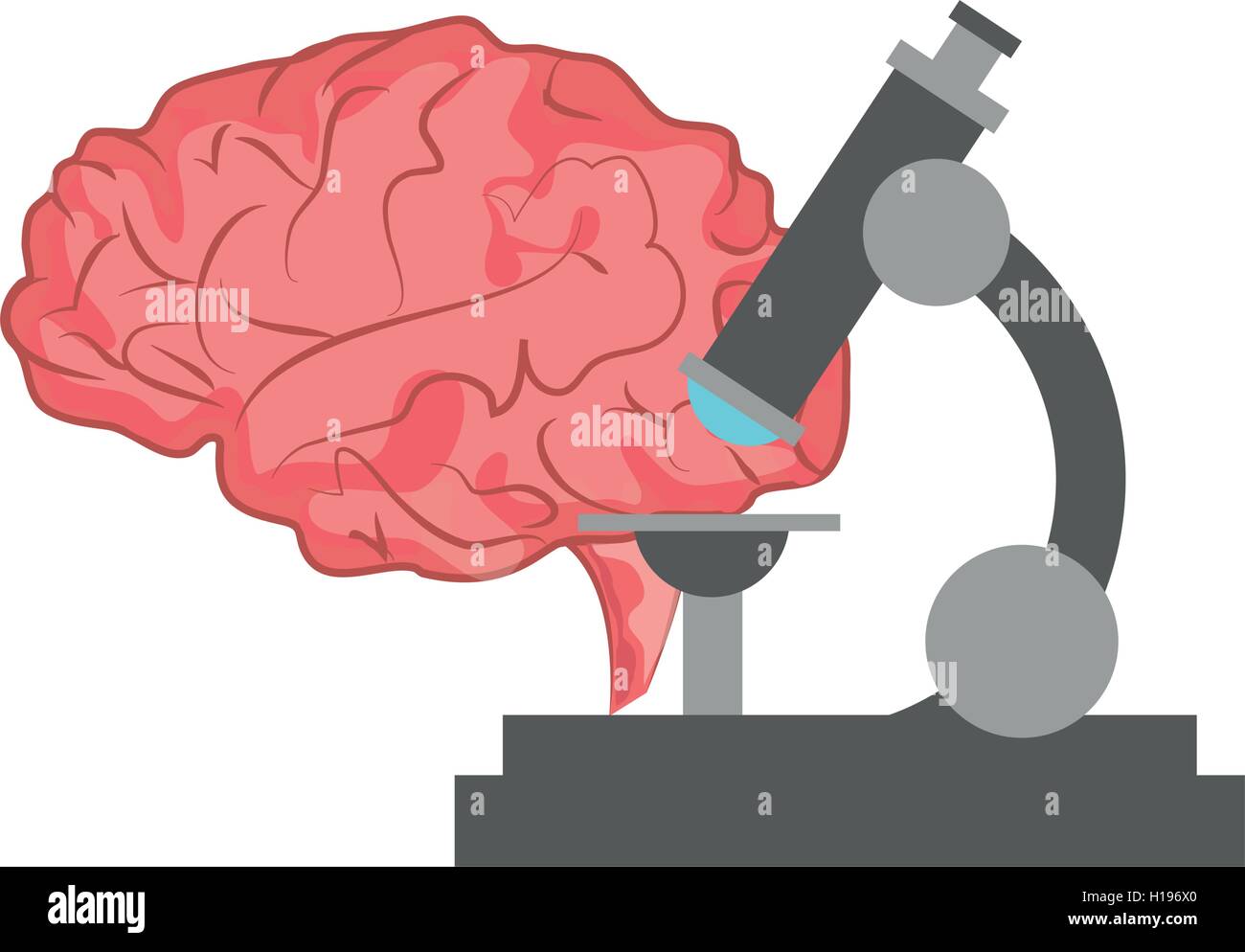 brain and microscope icon Stock Vector Image & Art - Alamy