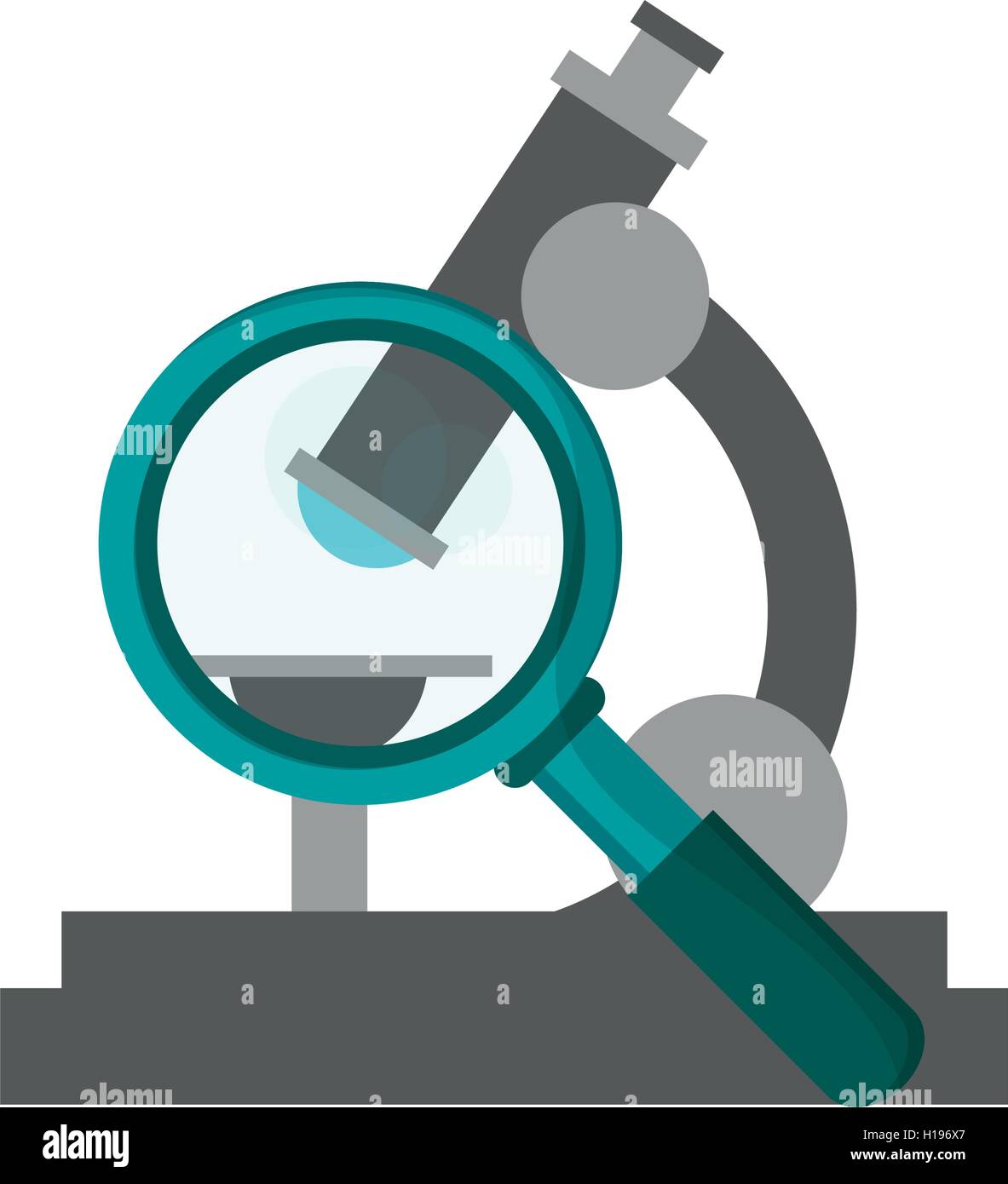 microscope and magnifying glass icon Stock Vector Image & Art - Alamy