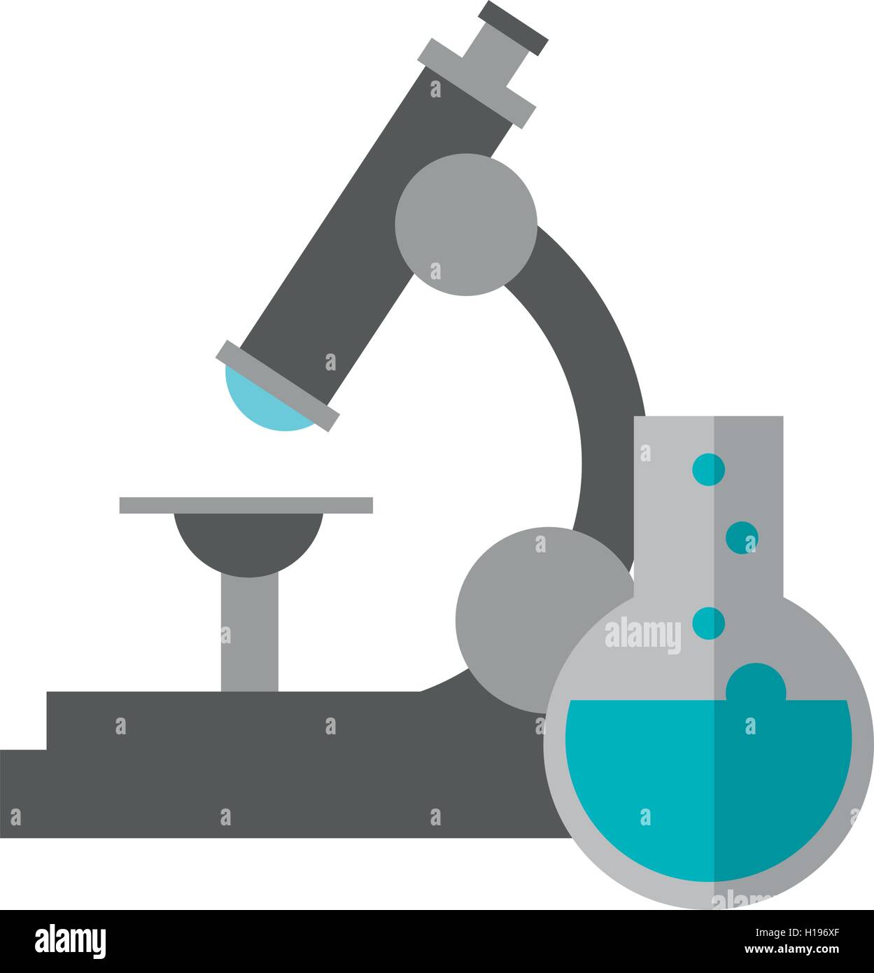 microscope and chemistry flask icon Stock Vector Image & Art - Alamy