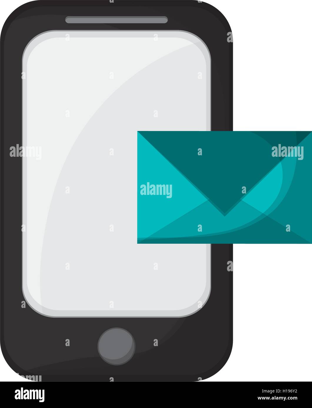 modern cellphone and message envelope icon Stock Vector Image & Art - Alamy