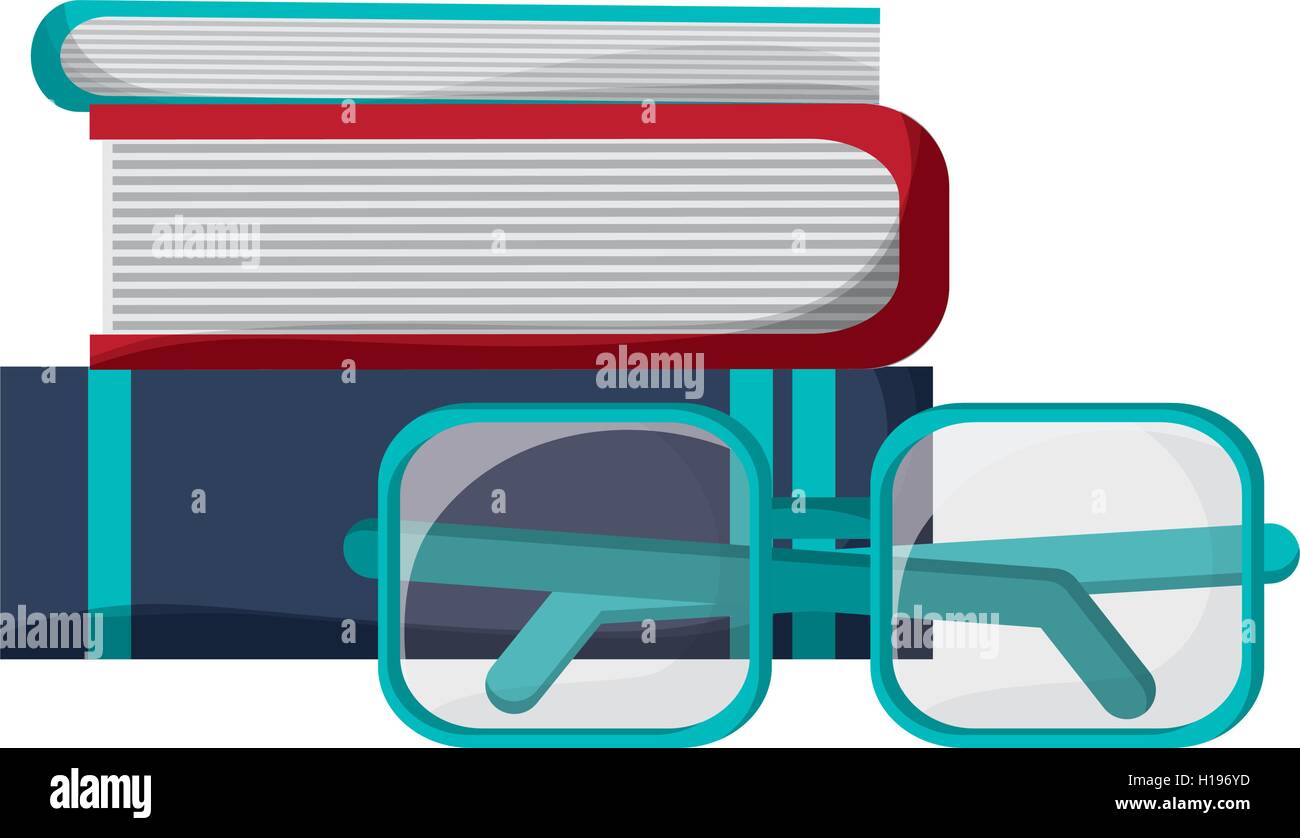 Reading glasses on open Stock Vector Images - Alamy