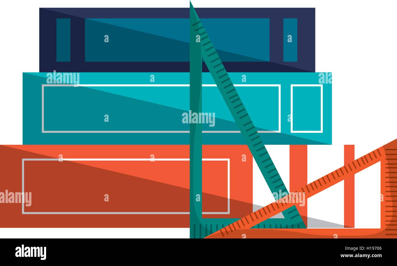 books and ruler icon Stock Vector Image & Art - Alamy