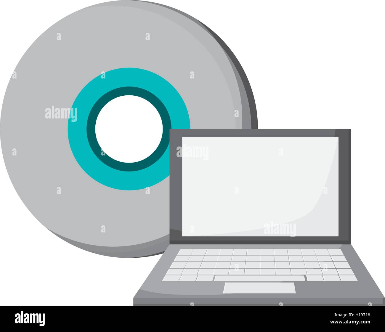 cd and laptop icon Stock Vector Image & Art - Alamy