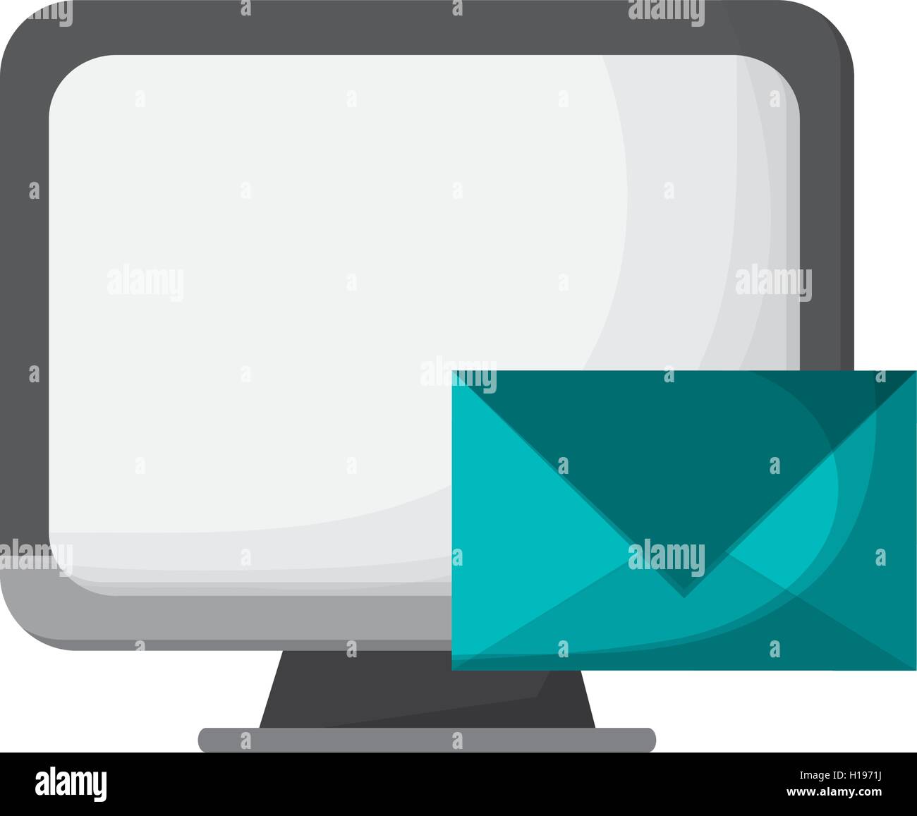 computer and message envelope icon Stock Vector Image & Art - Alamy