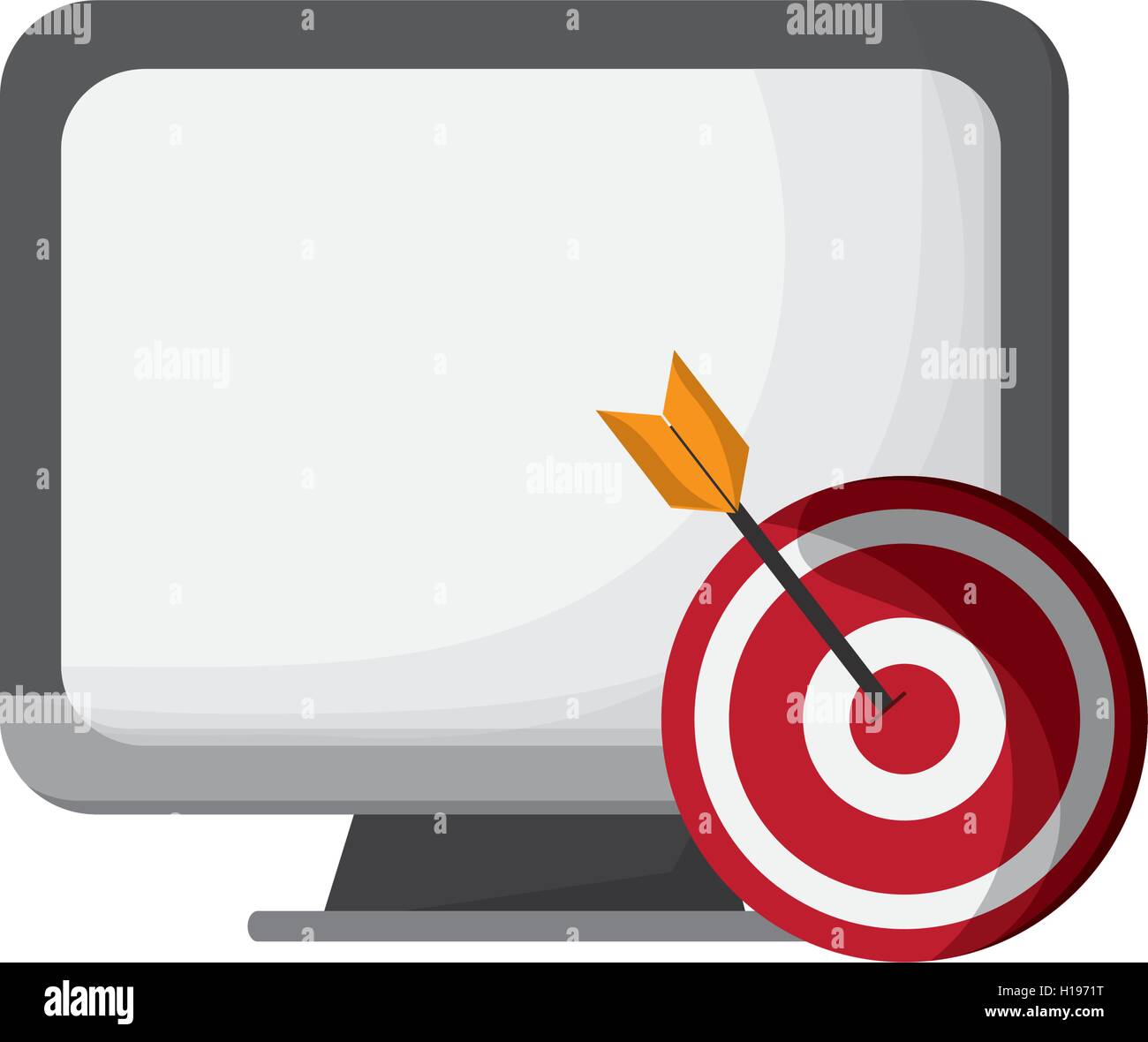 computer and bullseye icon Stock Vector Image & Art - Alamy