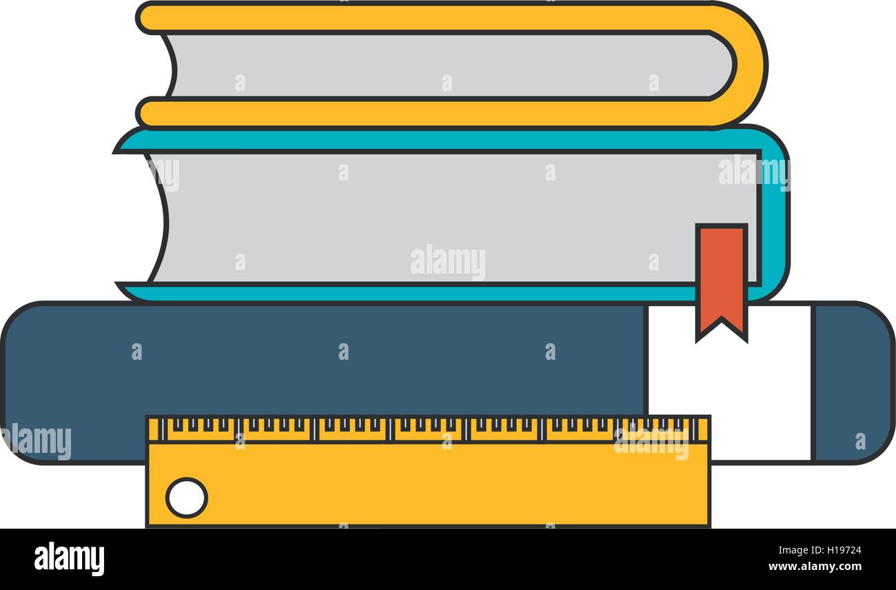 books and ruler icon Stock Vector Image & Art - Alamy