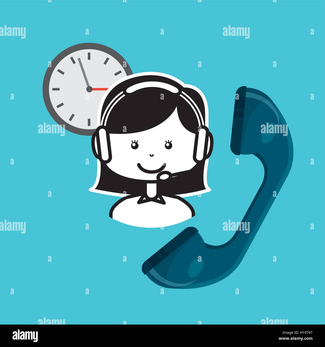call center service line Stock Vector Image & Art - Alamy