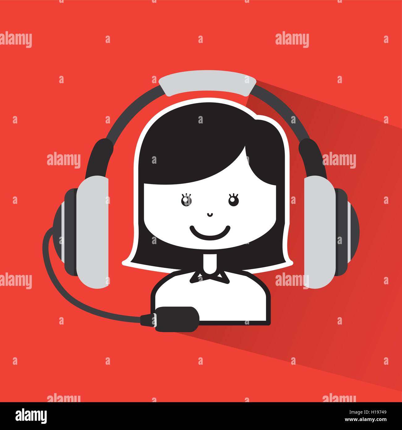 customer service flat icons Stock Vector Image & Art - Alamy