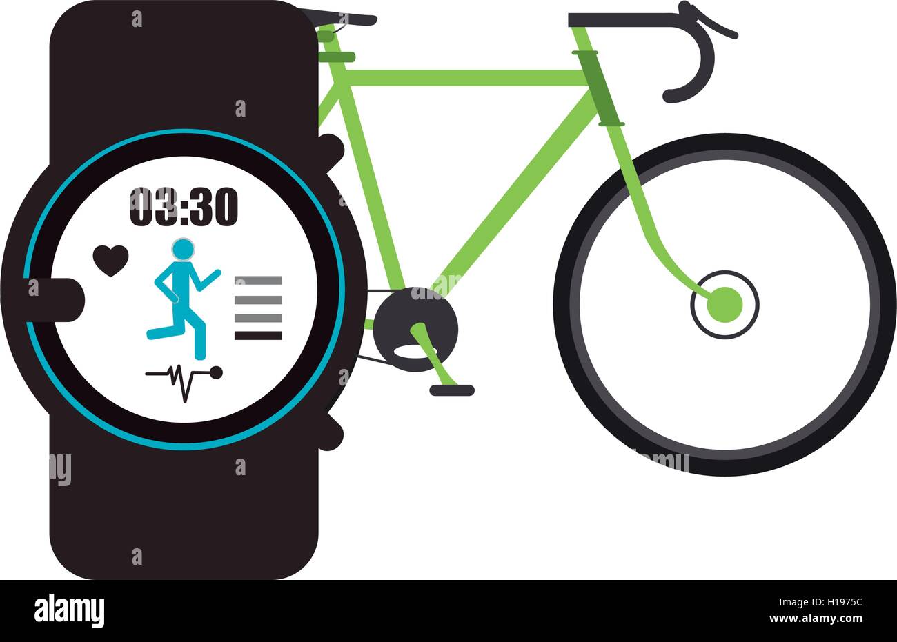 Heart rate monitor cyclist hi-res stock photography and images - Alamy