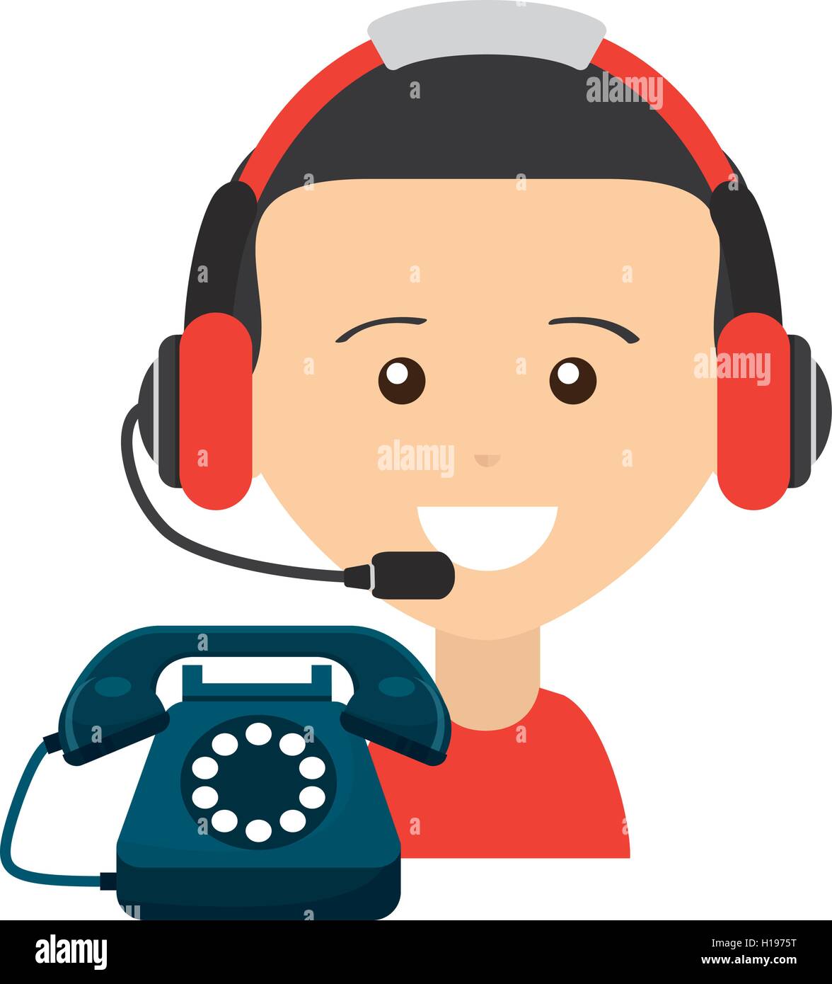 call center operator avatar Stock Vector Image & Art - Alamy
