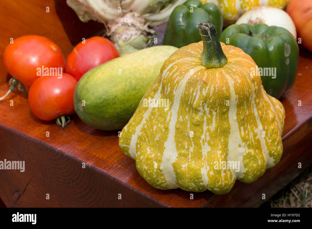 a fresh crop of vegetables lay in a pile on the table Stock Photo - Alamy